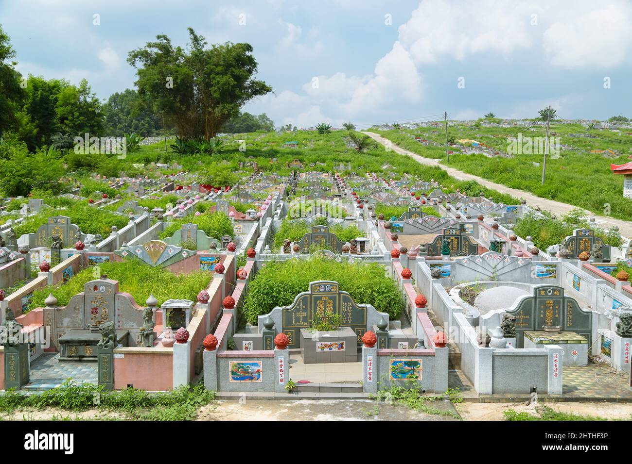 An outdoor chinese cemetery ground Stock Photo - Alamy