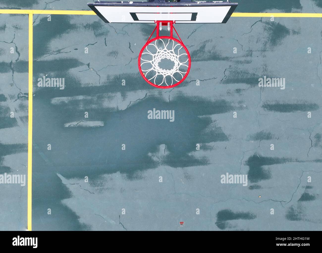 High angle view of basketball hoop Stock Photo - Alamy