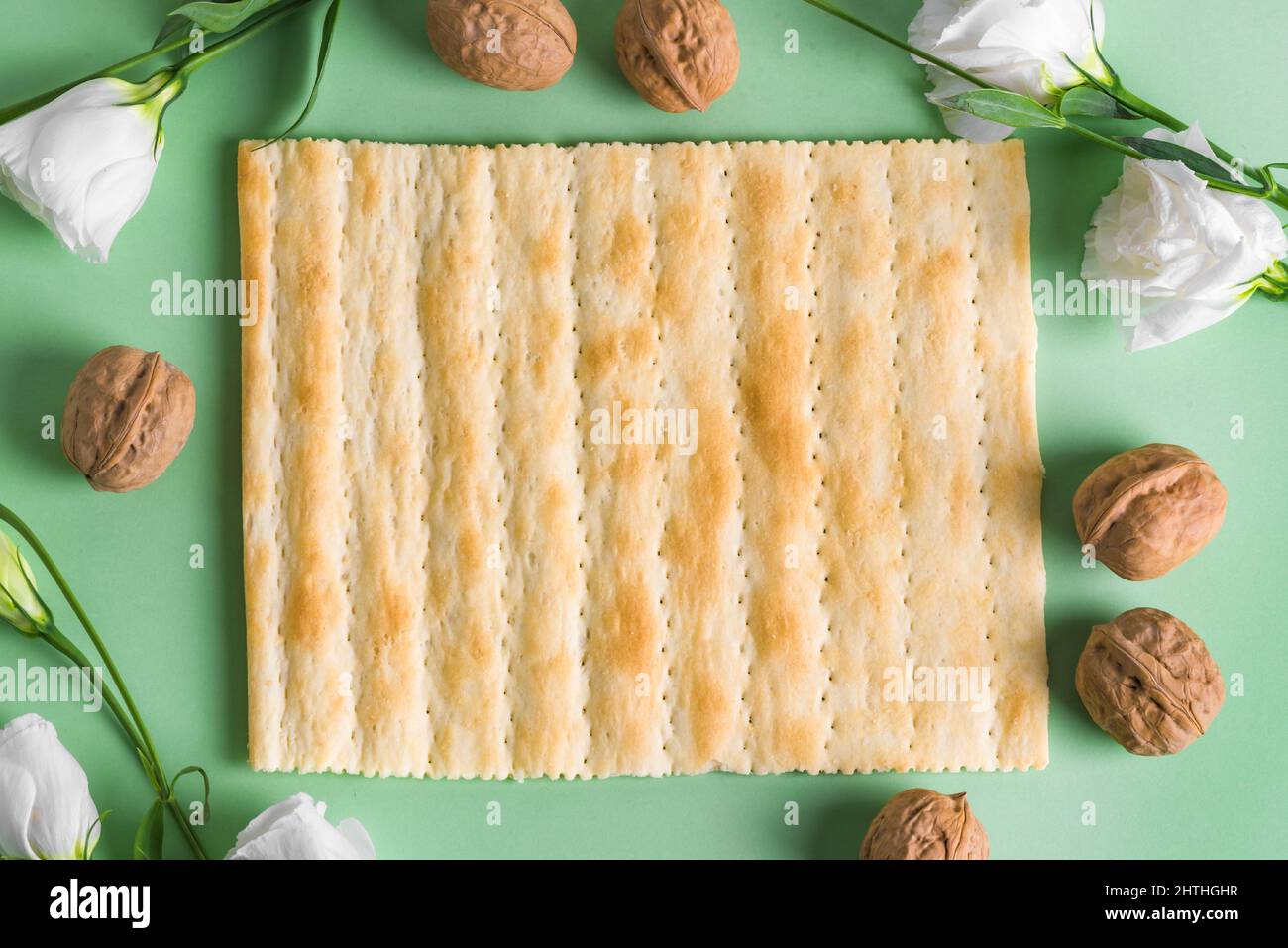 Pesah celebration concept (jewish Passover holiday), copy space ...