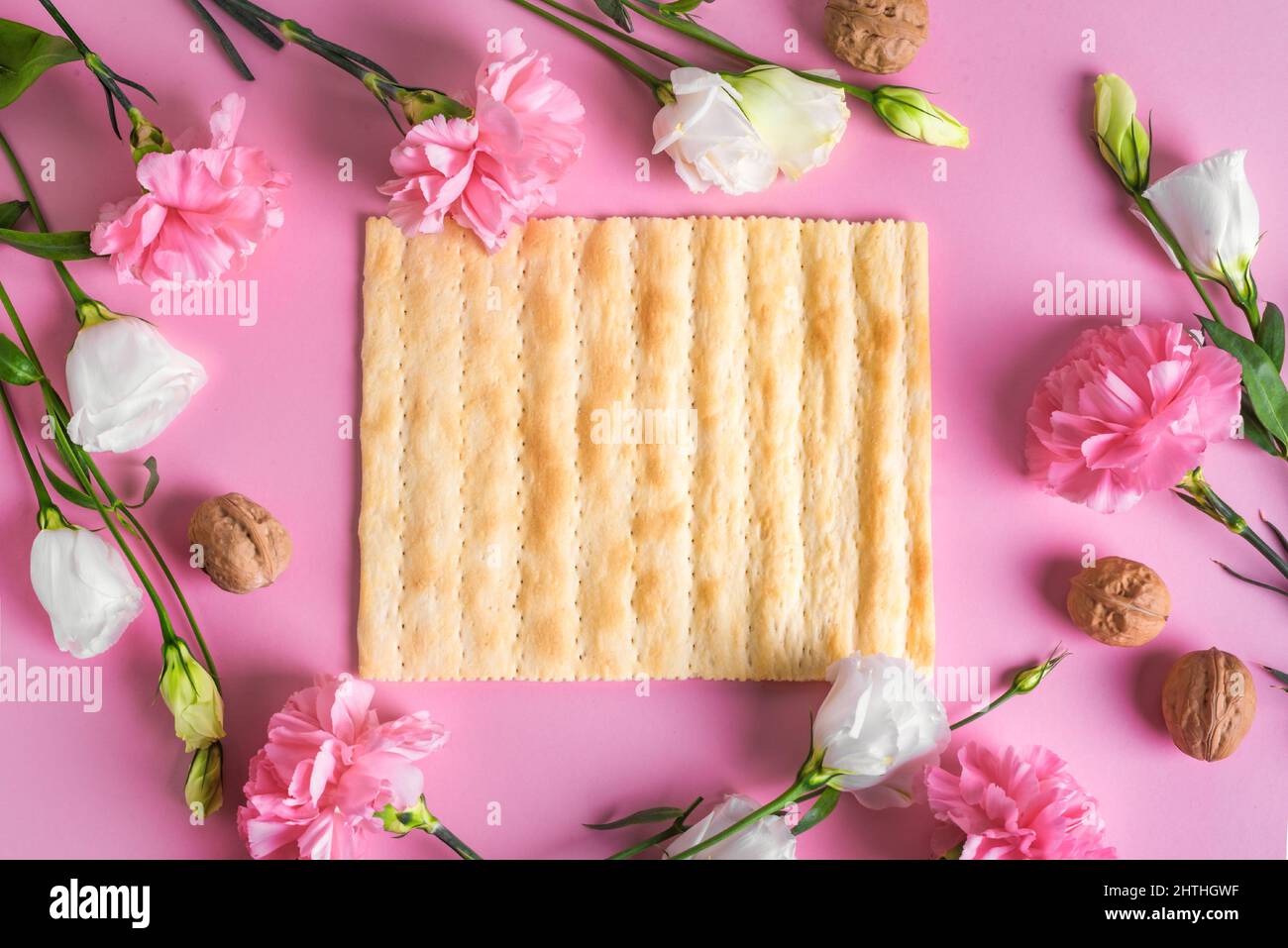 Pesah celebration concept (jewish Passover holiday), copy space ...