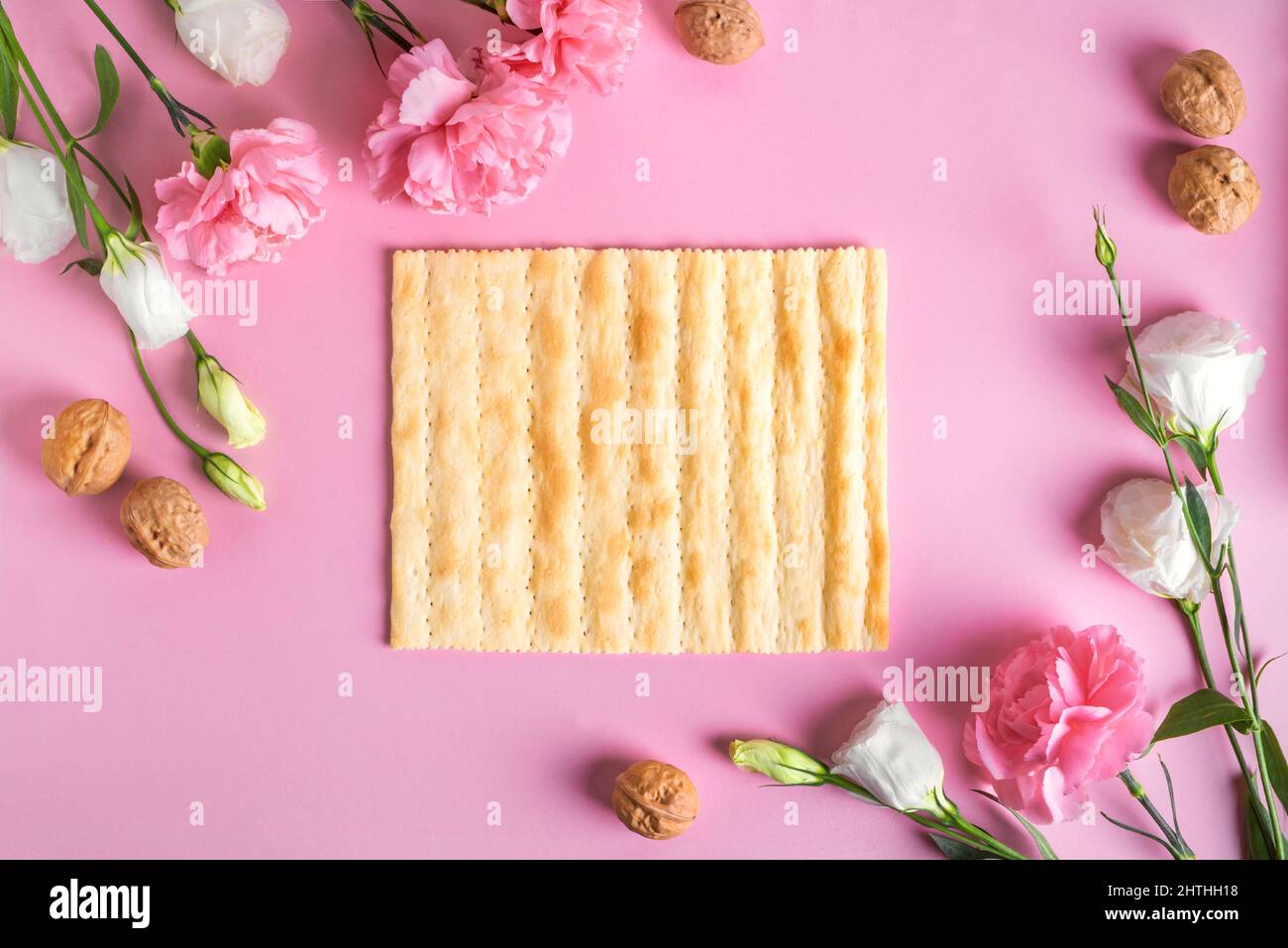 Pesah celebration concept (jewish Passover holiday), copy space ...