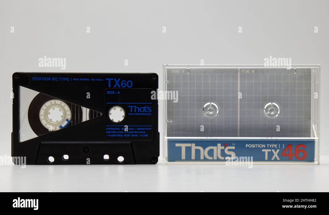 That's TX60 Audio Cassette Tape with plastic box. Vintage technology ...