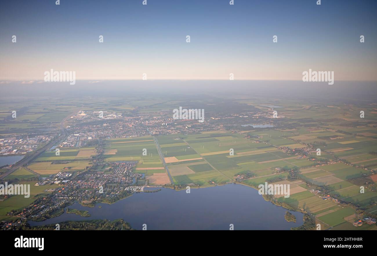 Agricultural landscape of Friesland, one of the northern provinces of ...