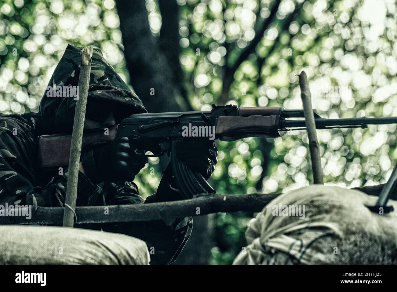 Stop war and russian aggression in Ukraine. Ukraine on military uniform ...