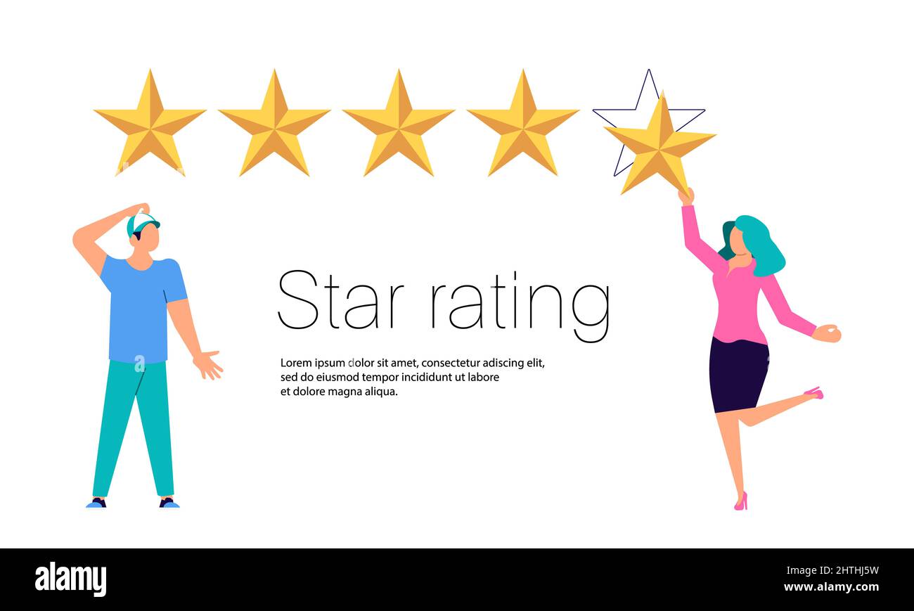 People review online giving Cut Out Stock Images & Pictures - Alamy