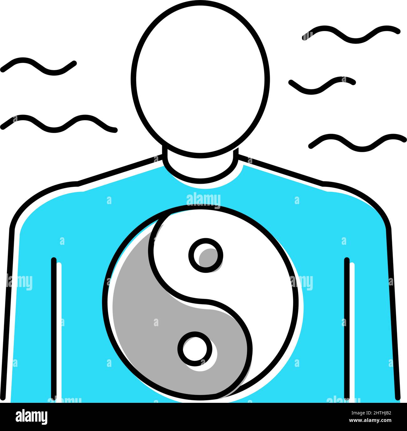 peace of mind people value color icon vector illustration Stock Vector ...