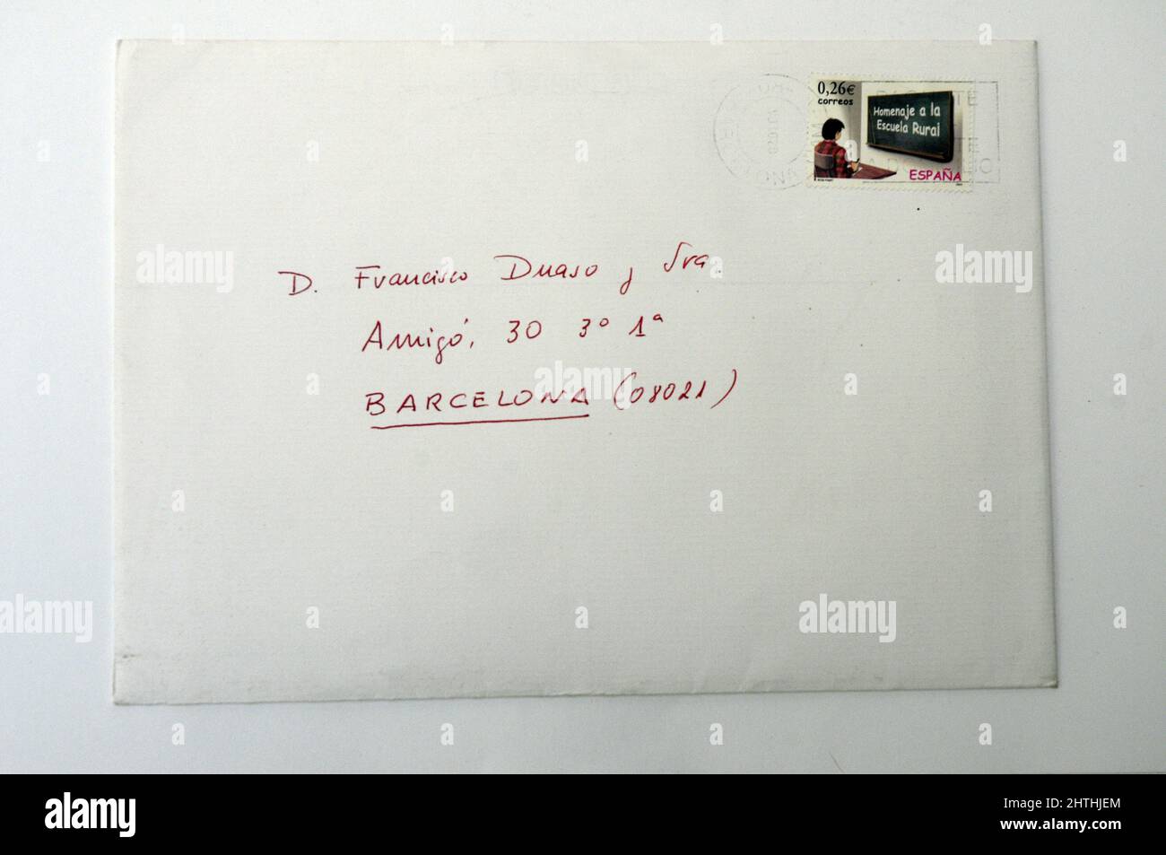 handwritten envelope with stamp Stock Photo - Alamy
