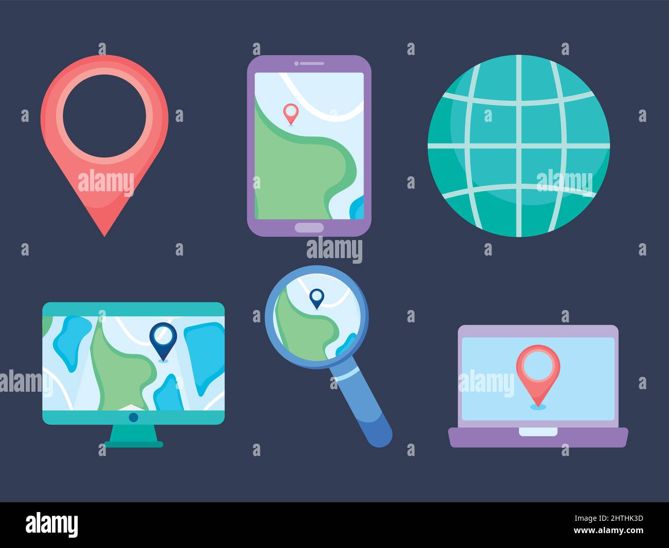 location and gps Stock Vector Image & Art - Alamy