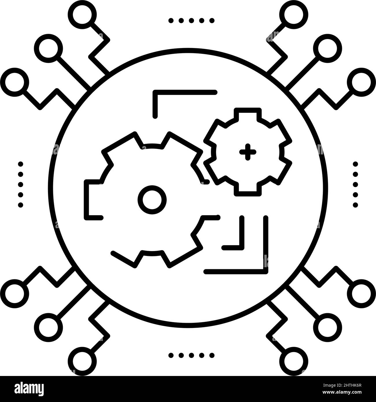 technology system line icon vector illustration Stock Vector Image ...