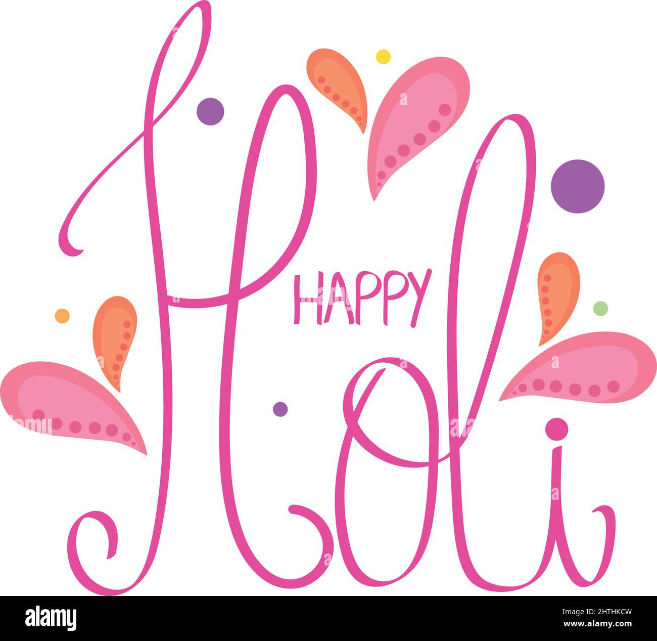 happy holi lettering design Stock Vector Image & Art - Alamy
