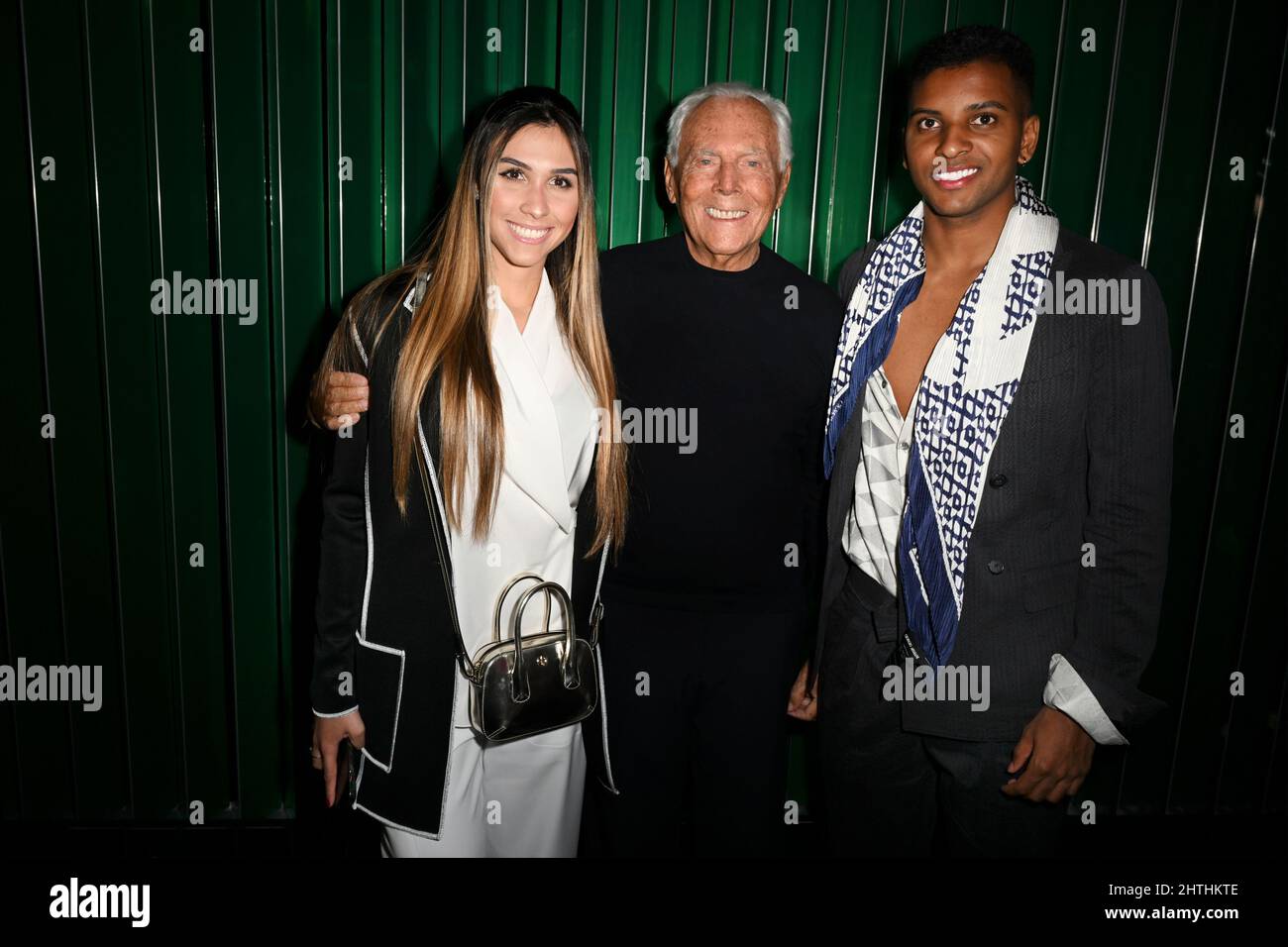 Luana Atik Lopes , Giorgio Armani , Rodrygo Goes Milan Fashion Week ...