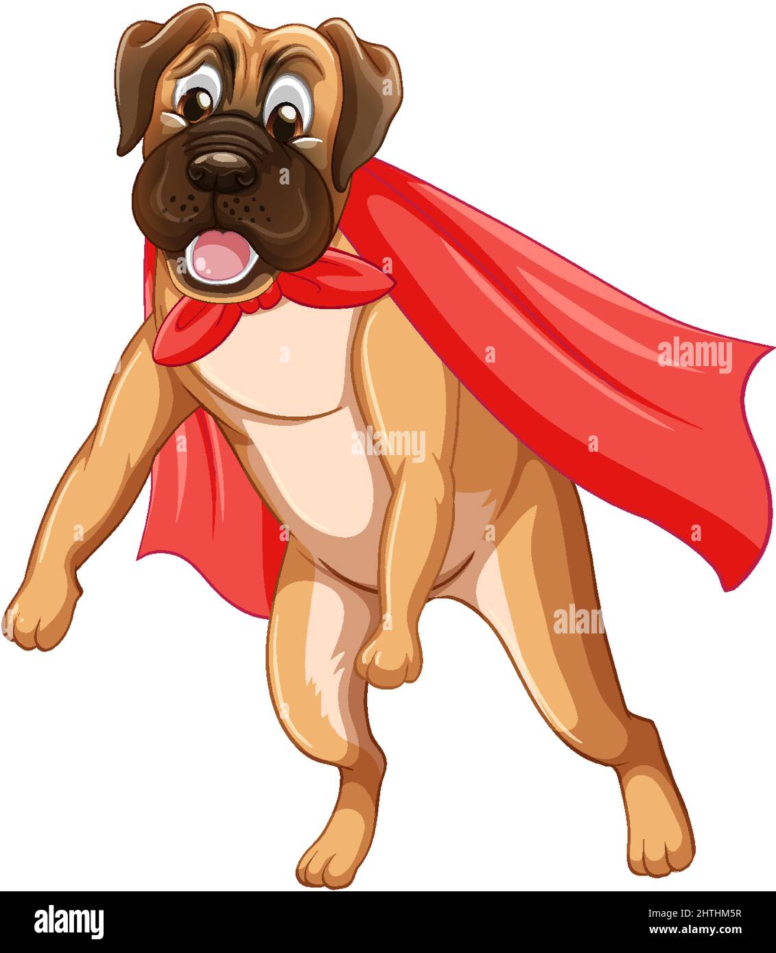 A dog superhero on white background illustration Stock Vector Image ...