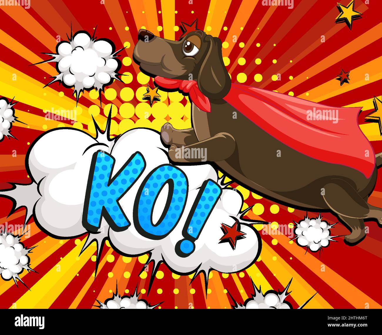 Pop art retro comic style with dog illustration Stock Vector Image ...