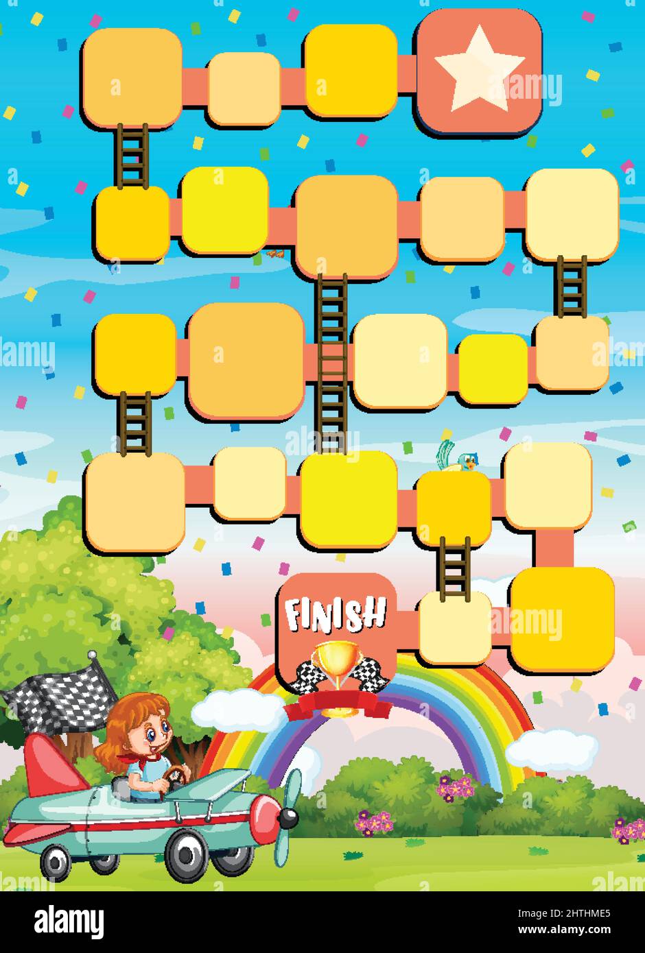 Snake ladder game template illustration Stock Vector Image & Art - Alamy