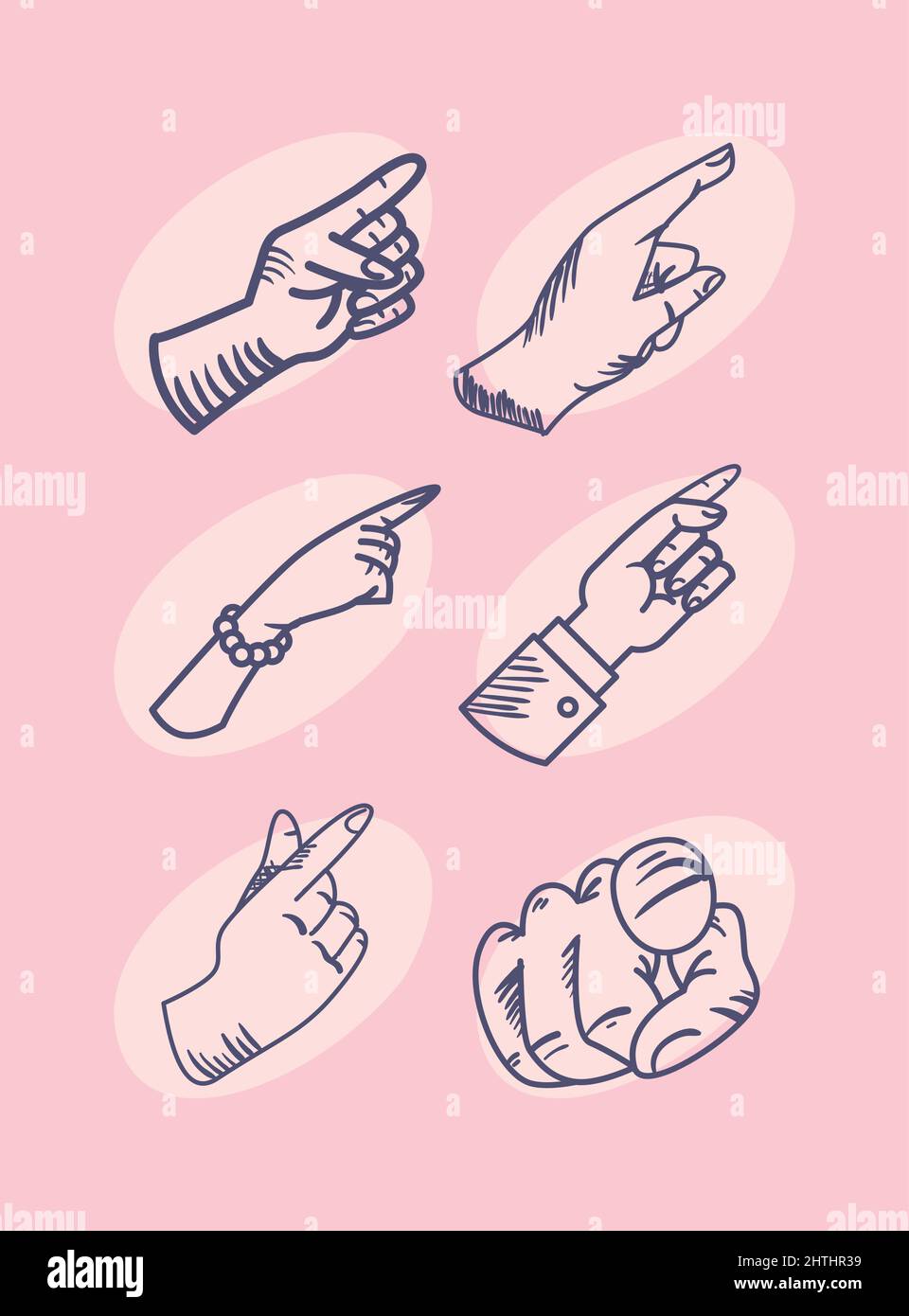 Six fingers Stock Vector Images - Alamy