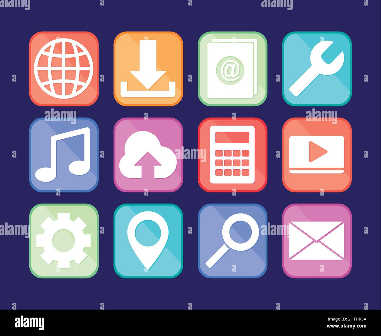 app symbols icon collection Stock Vector Image & Art - Alamy