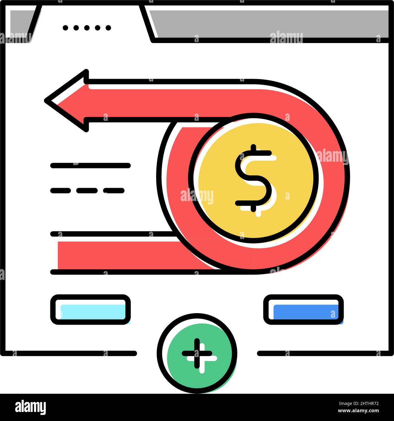 money back color icon vector illustration Stock Vector Image & Art - Alamy