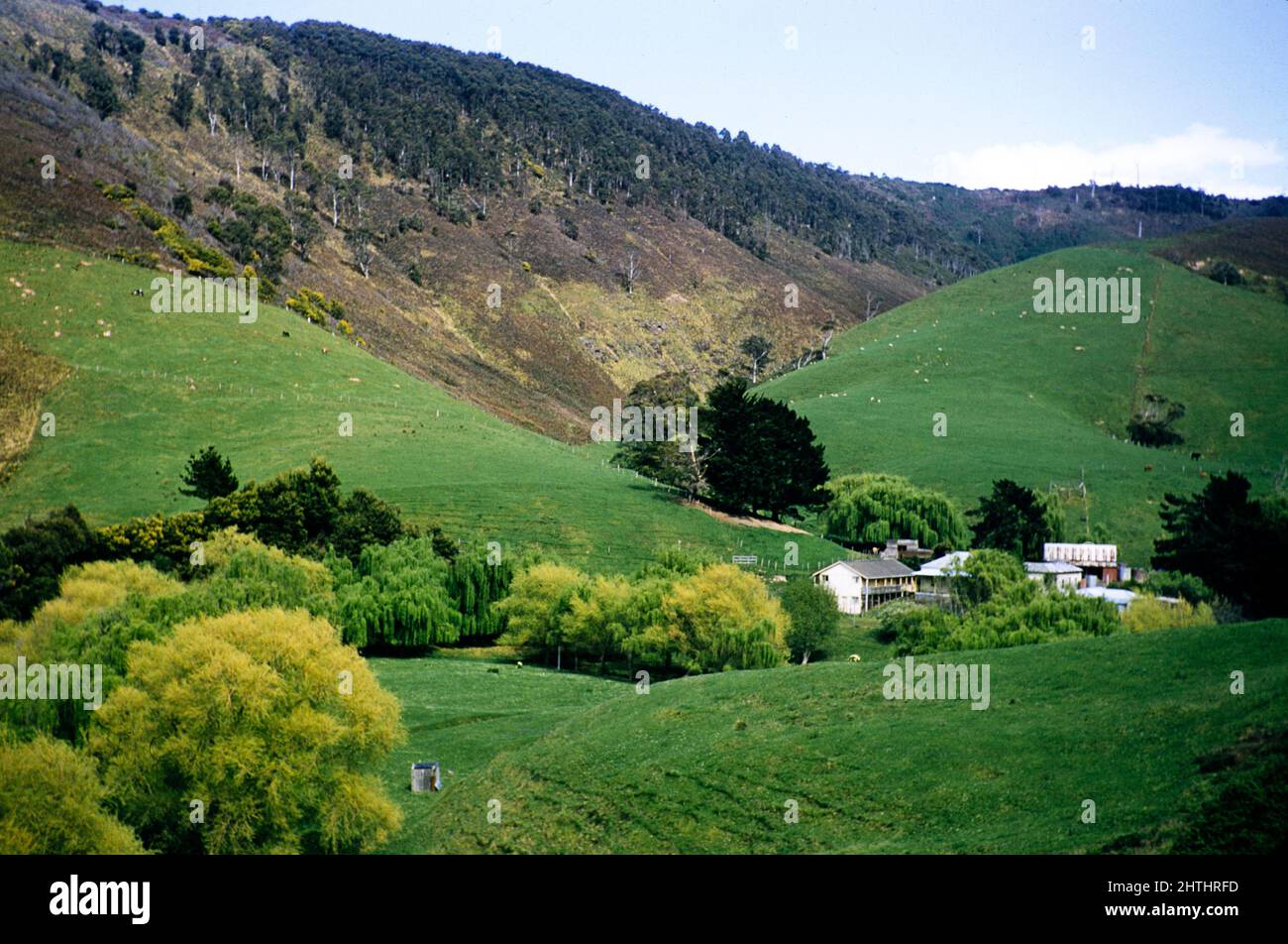 Interlocking spurs steep V shaped river valley landscape of Wild Dog ...