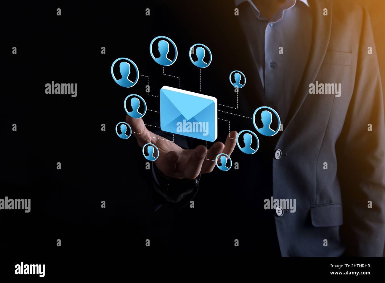 Email and user icon,sign,symbol marketing or newsletter concept ...