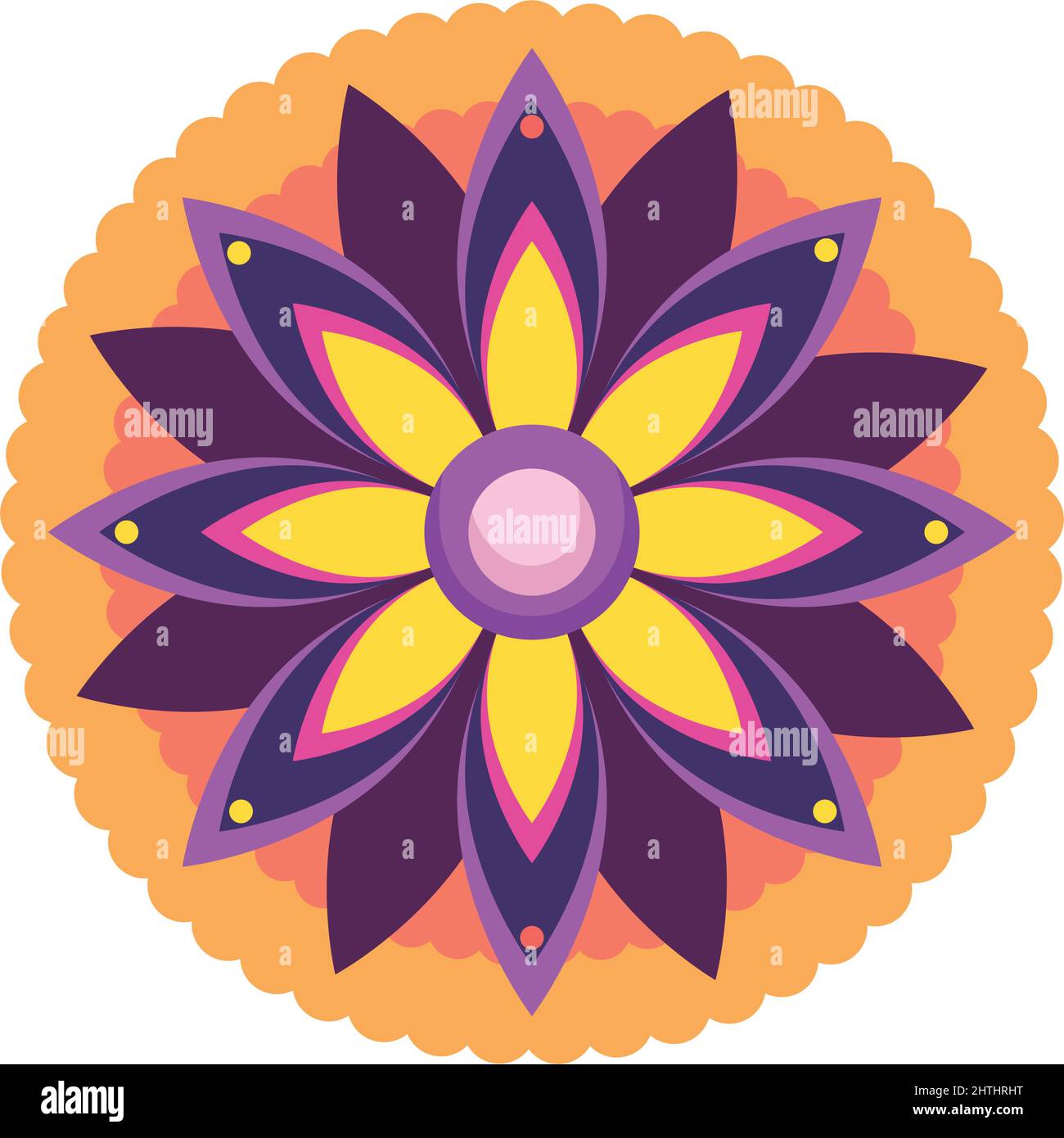 rangoli flower icon Stock Vector Image & Art - Alamy