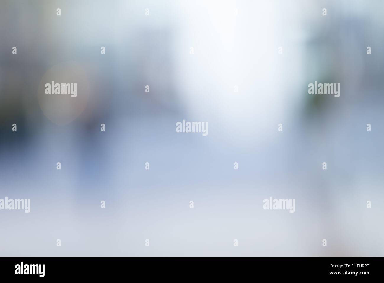 Blurred background of modern office exterior with sunlight beaming ...