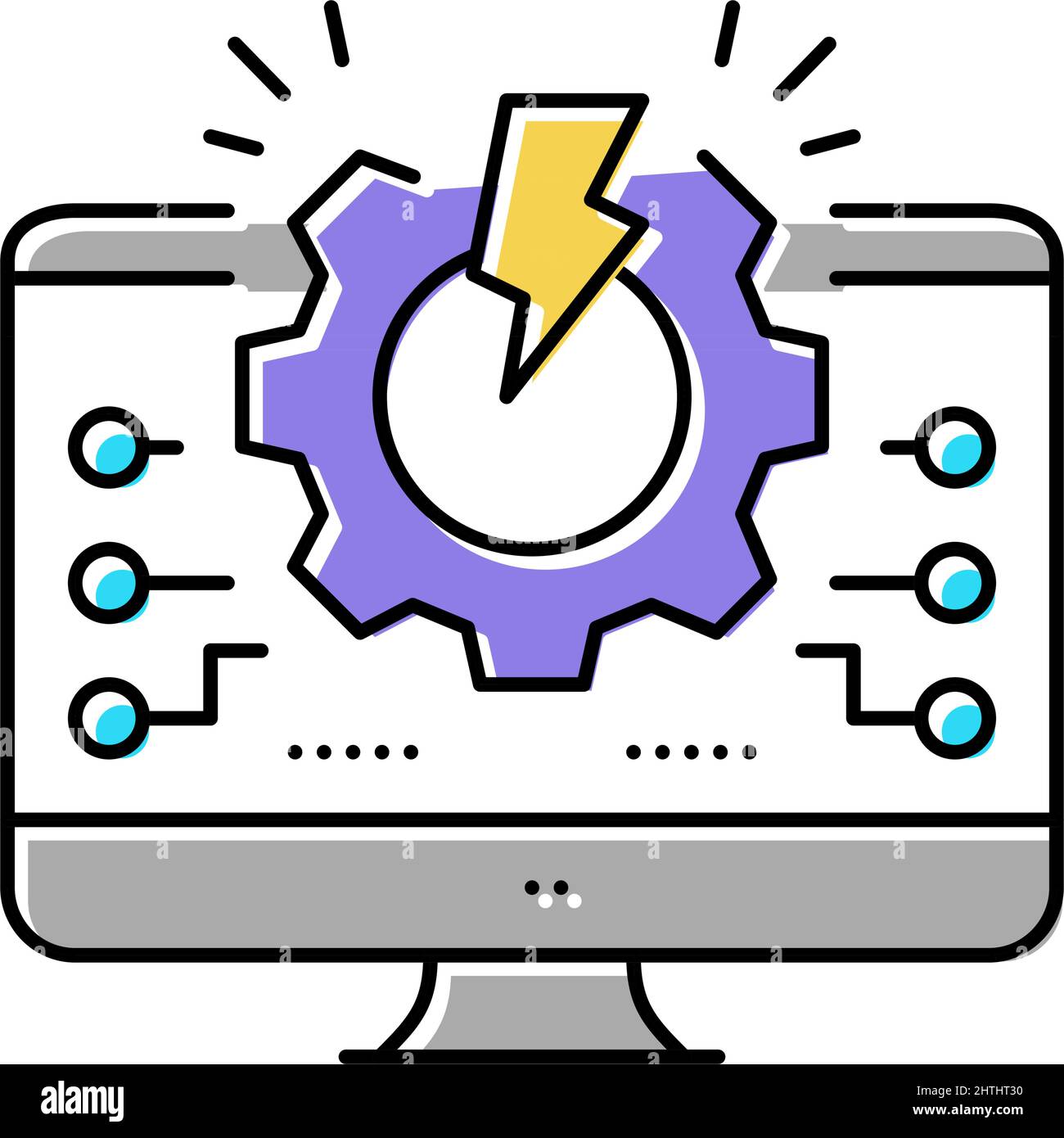 overload system color icon vector illustration Stock Vector Image & Art ...