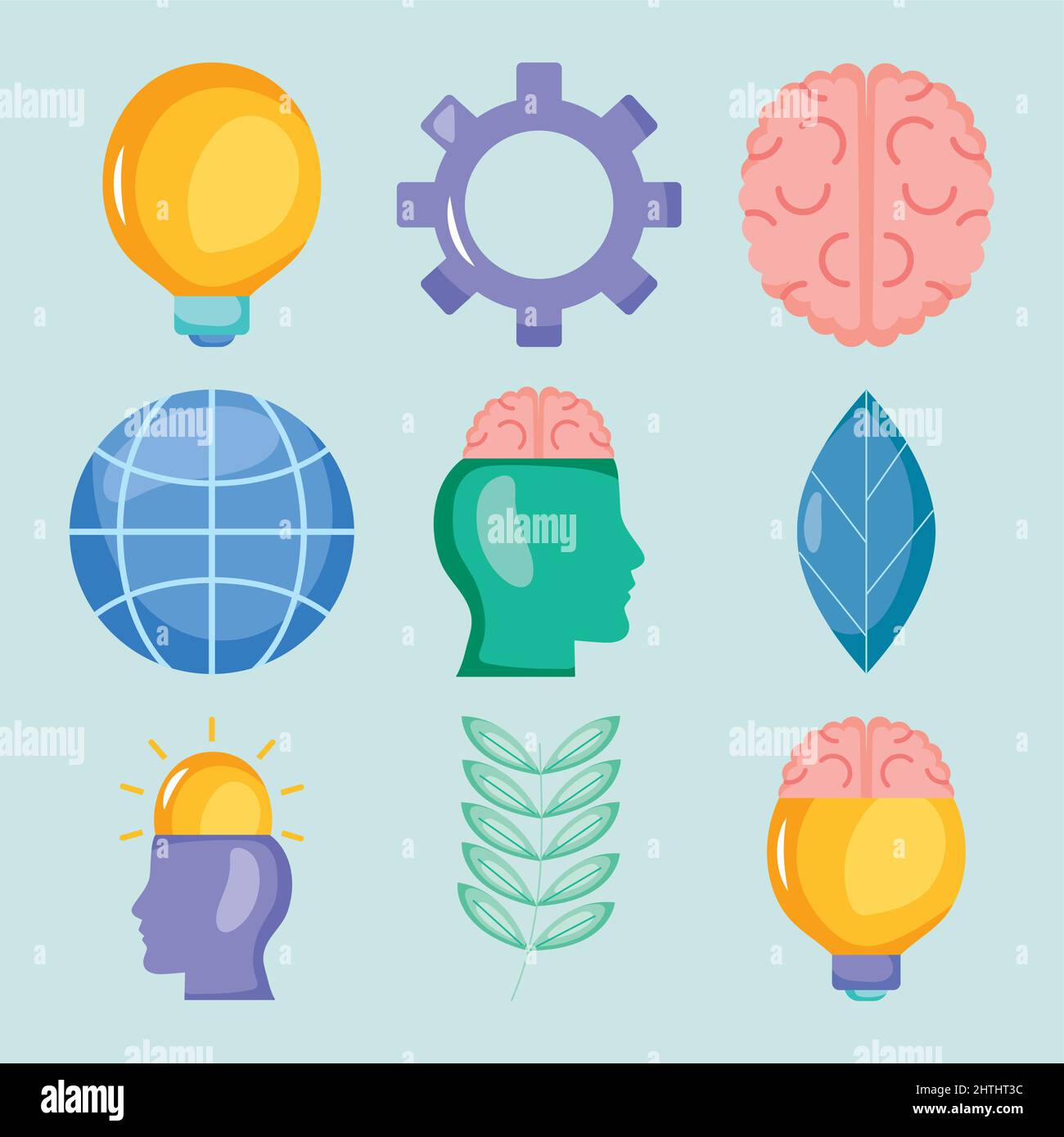 knowledge and brain Stock Vector Image & Art - Alamy