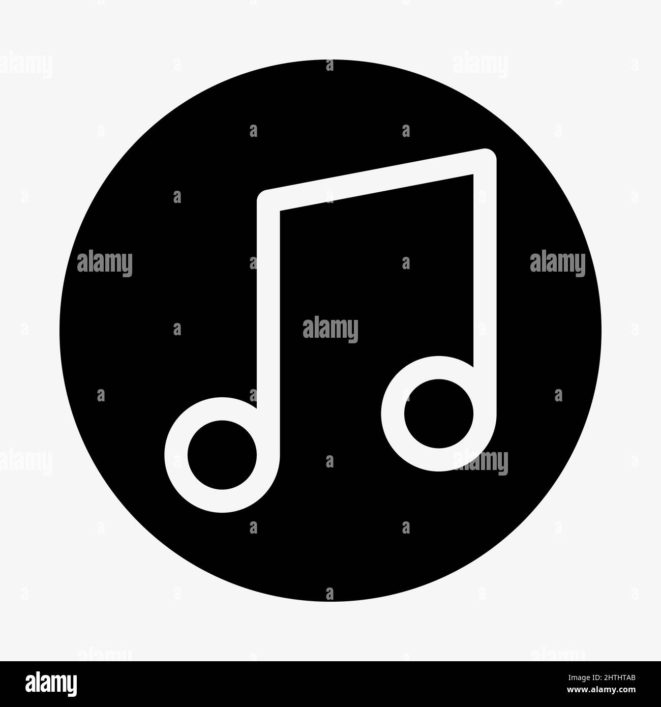 Music note vector icon circle on white background Stock Vector Image ...