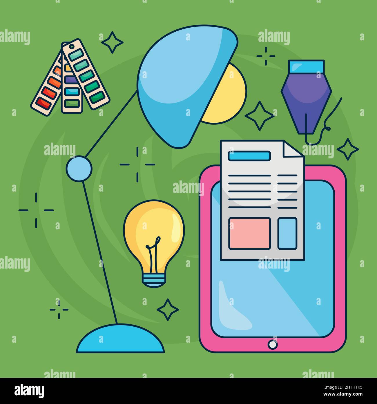creativity and design illustration Stock Vector Image & Art - Alamy