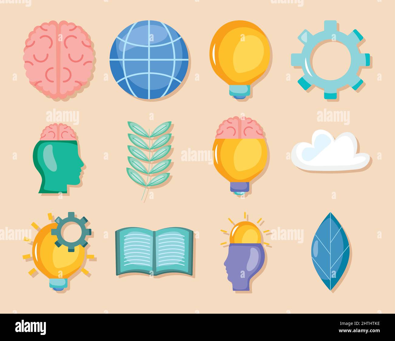 knoledge icon set Stock Vector Image & Art - Alamy