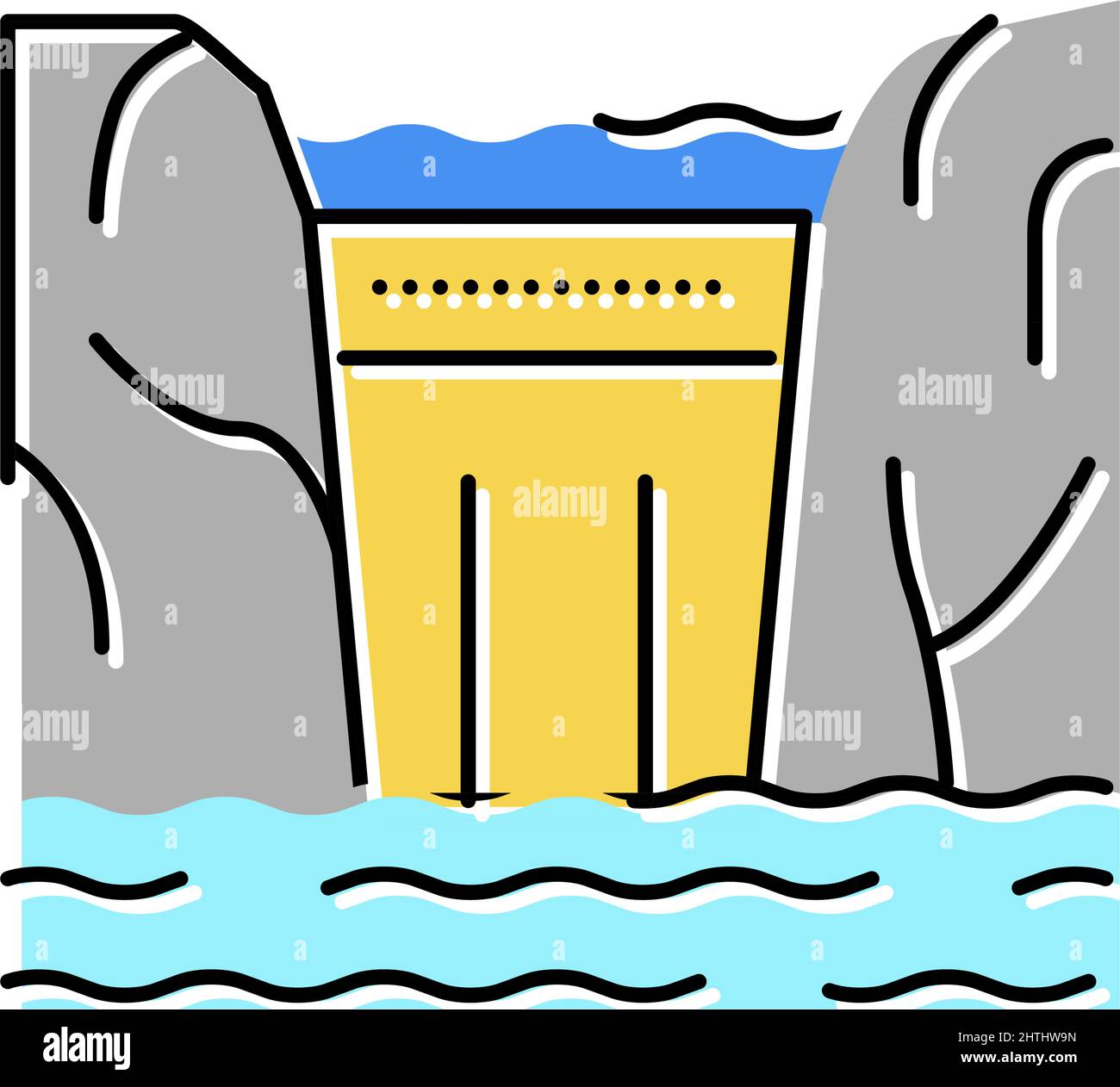 dam water color icon vector illustration Stock Vector Image & Art - Alamy