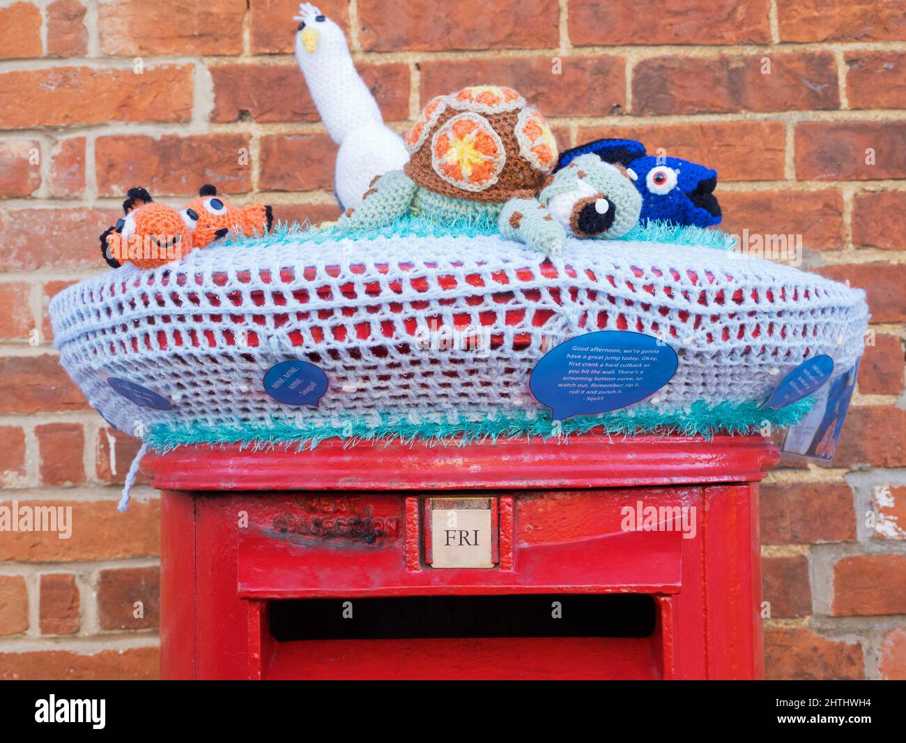 Knitted cover for post box hi-res stock photography and images - Alamy
