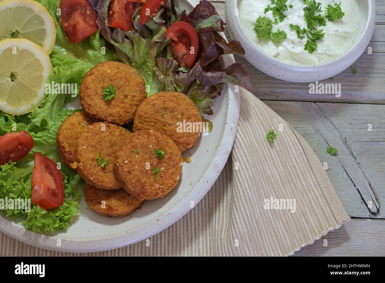 Falafel salad hi-res stock photography and images - Alamy