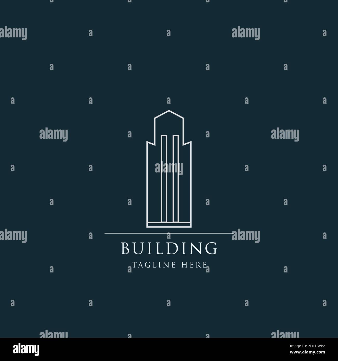 Minimal line art building logo Stock Vector Image & Art - Alamy