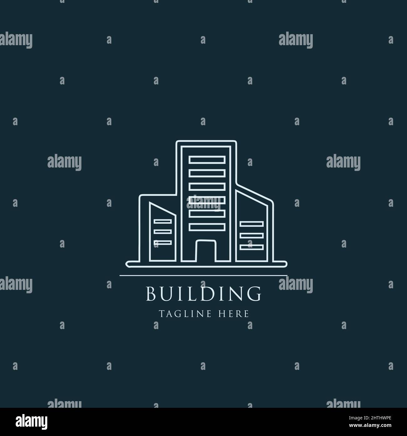 Minimal line art building logo Stock Vector Image & Art - Alamy