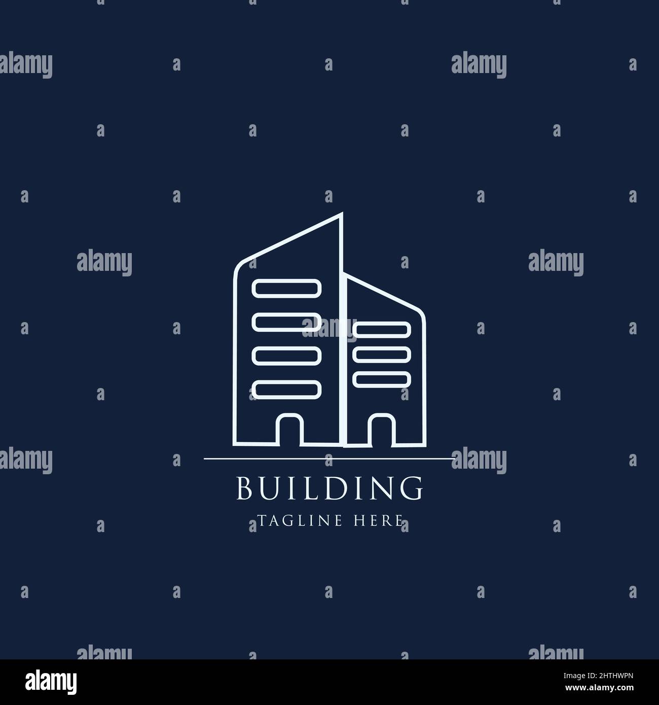 Minimal line art building logo Stock Vector Image & Art - Alamy