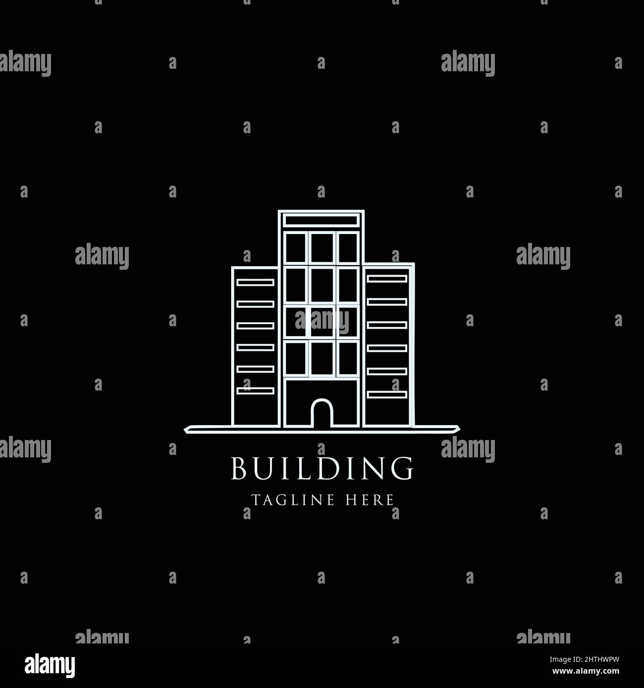 Minimal line art building logo Stock Vector Image & Art - Alamy