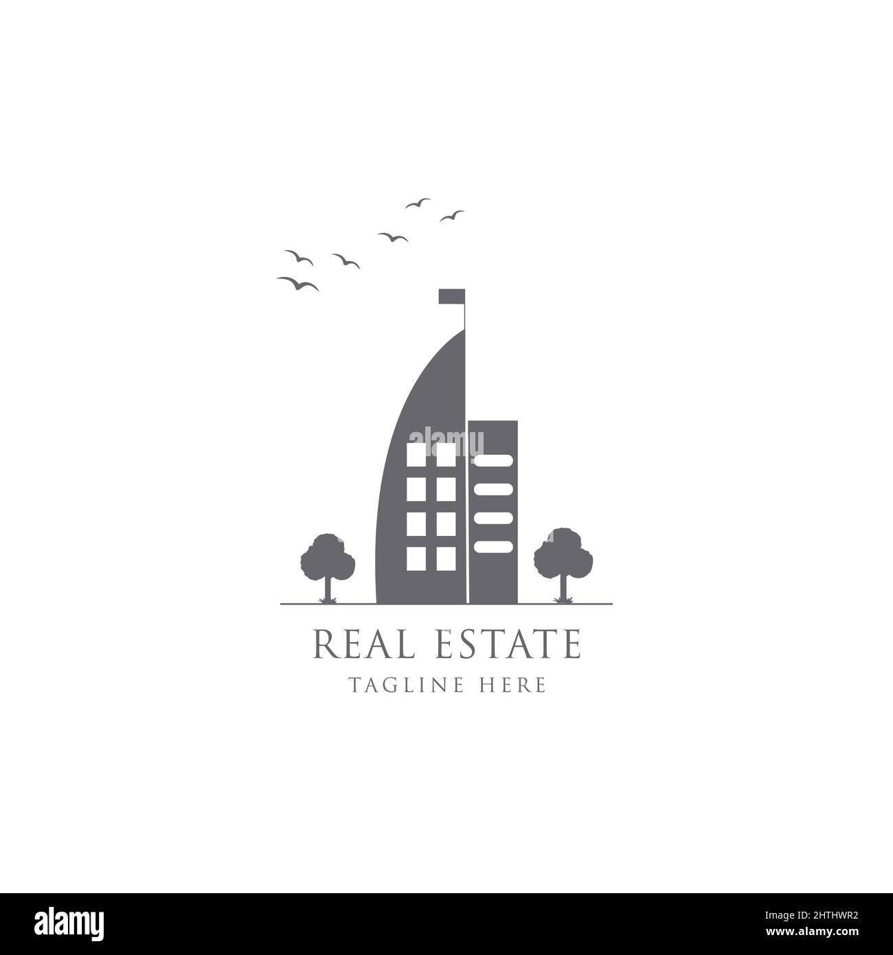 Minimal line art building logo Stock Vector Image & Art - Alamy