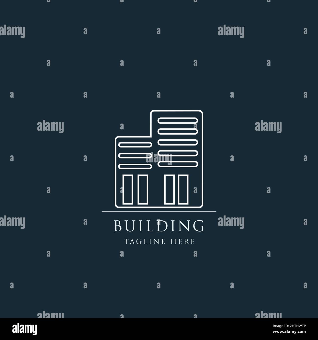 Minimal line art building logo Stock Vector Image & Art - Alamy