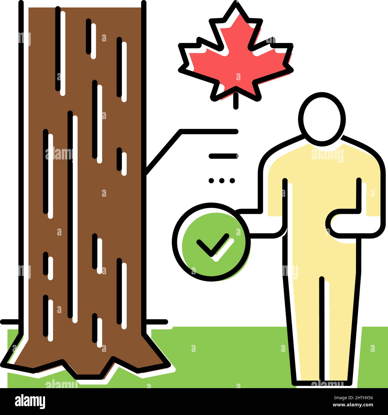 site and tree selection color icon vector illustration Stock Vector ...