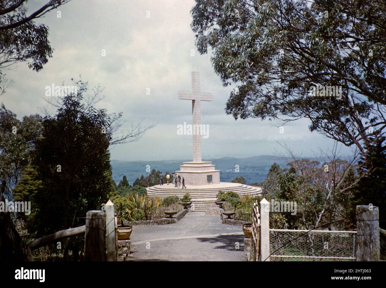 Cameron Memorial Cross, Mount Macedon, Victoria, Australia in 1956 ...