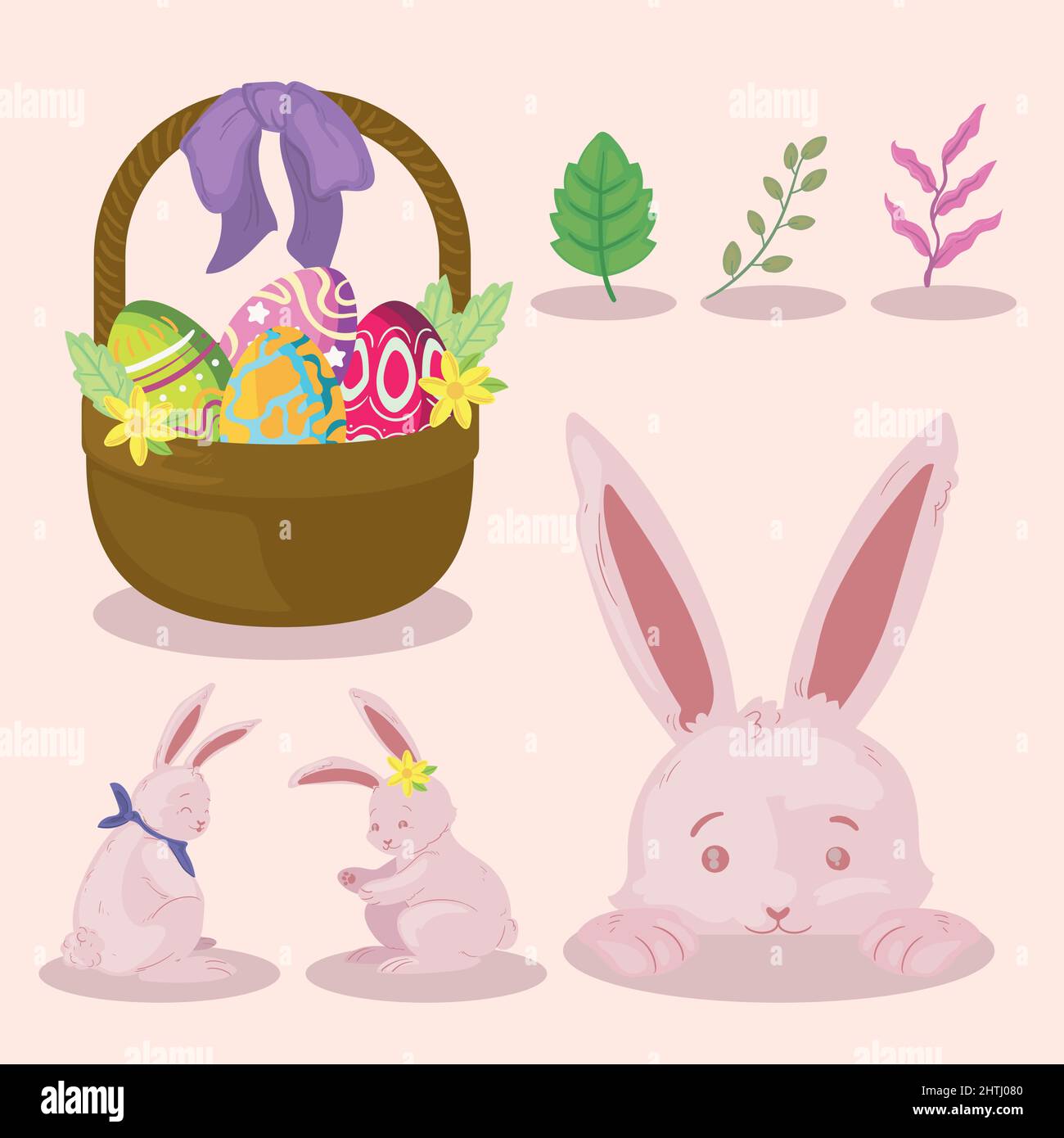 seven easter items Stock Vector Image & Art - Alamy