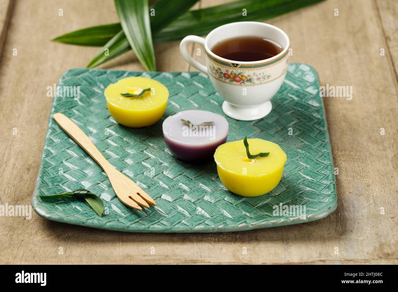 Talam Cake or in Indonesia Called Kue Talam Ubi Jagung with Pandan ...