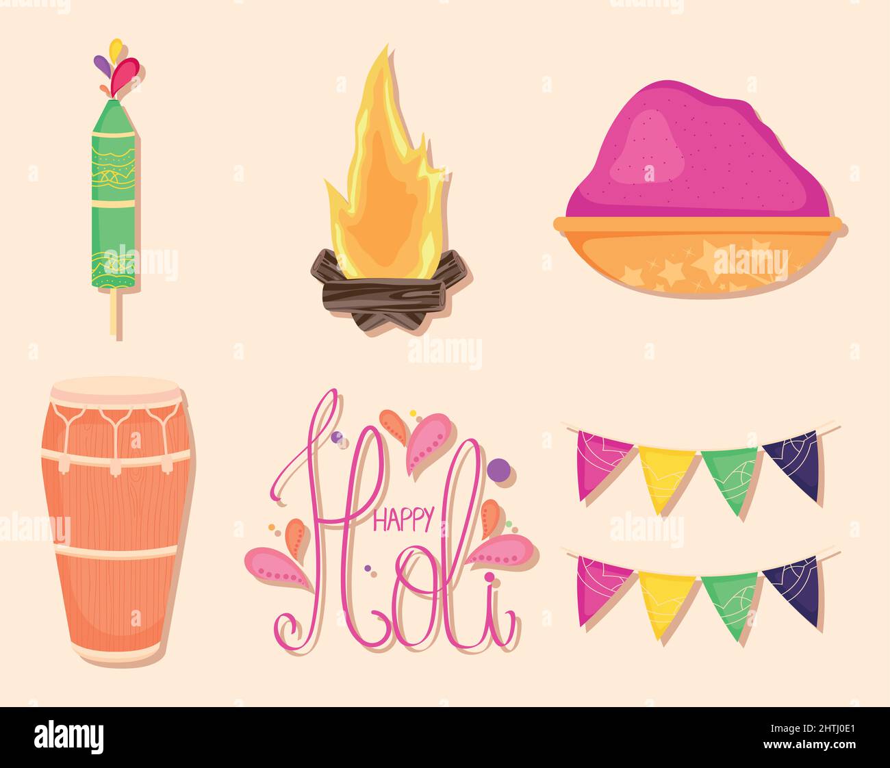 happy holi icon set Stock Vector Image & Art - Alamy