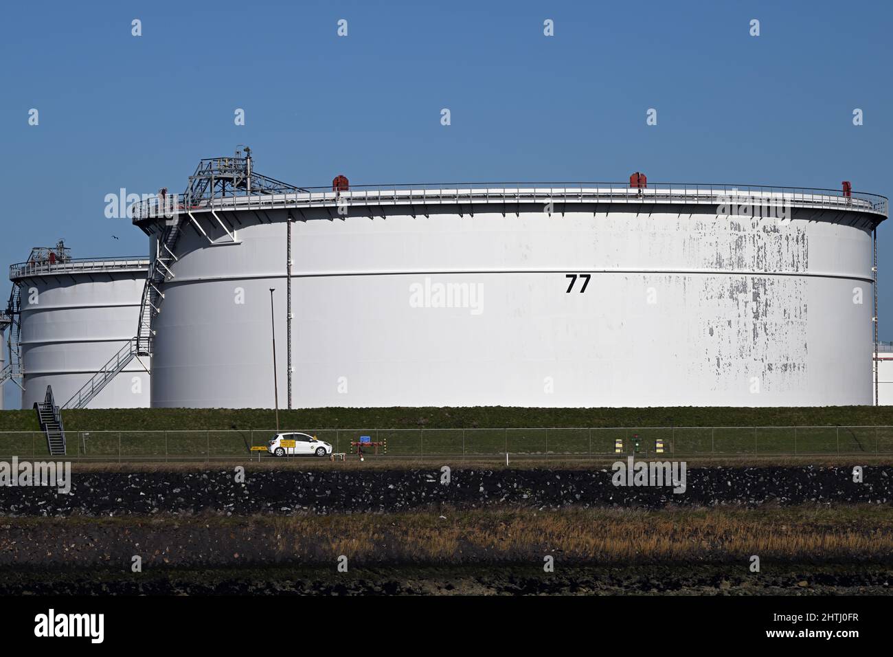 Rotterdam, Netherlands. 23rd Feb, 2022. LNG tanks in the port of ...