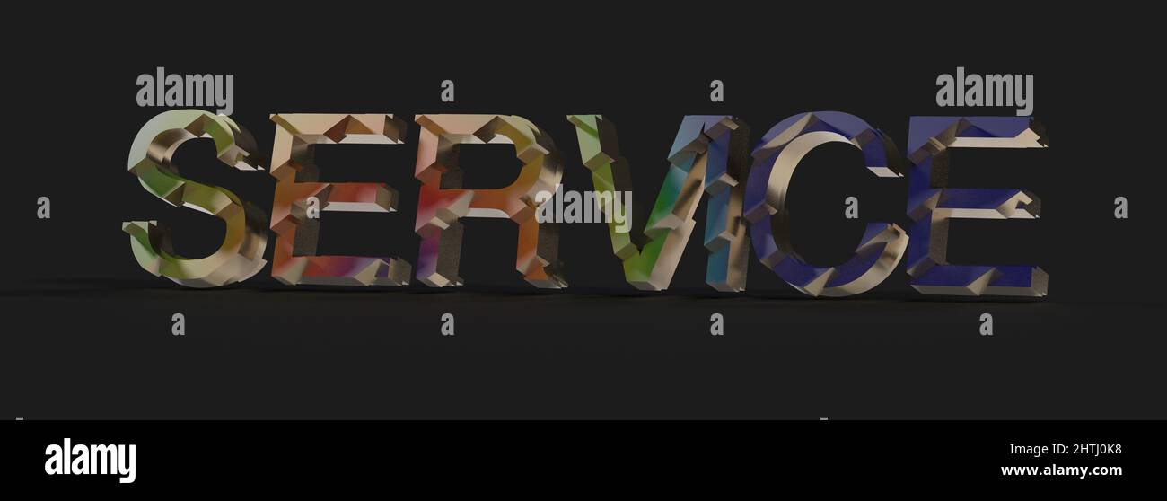 Illustration of "Service" word in 3d Stock Photo - Alamy