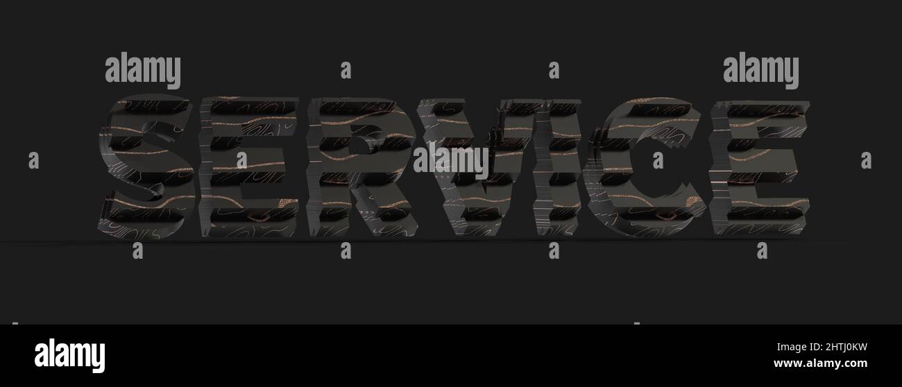 Illustration of "Service" word in 3d Stock Photo - Alamy