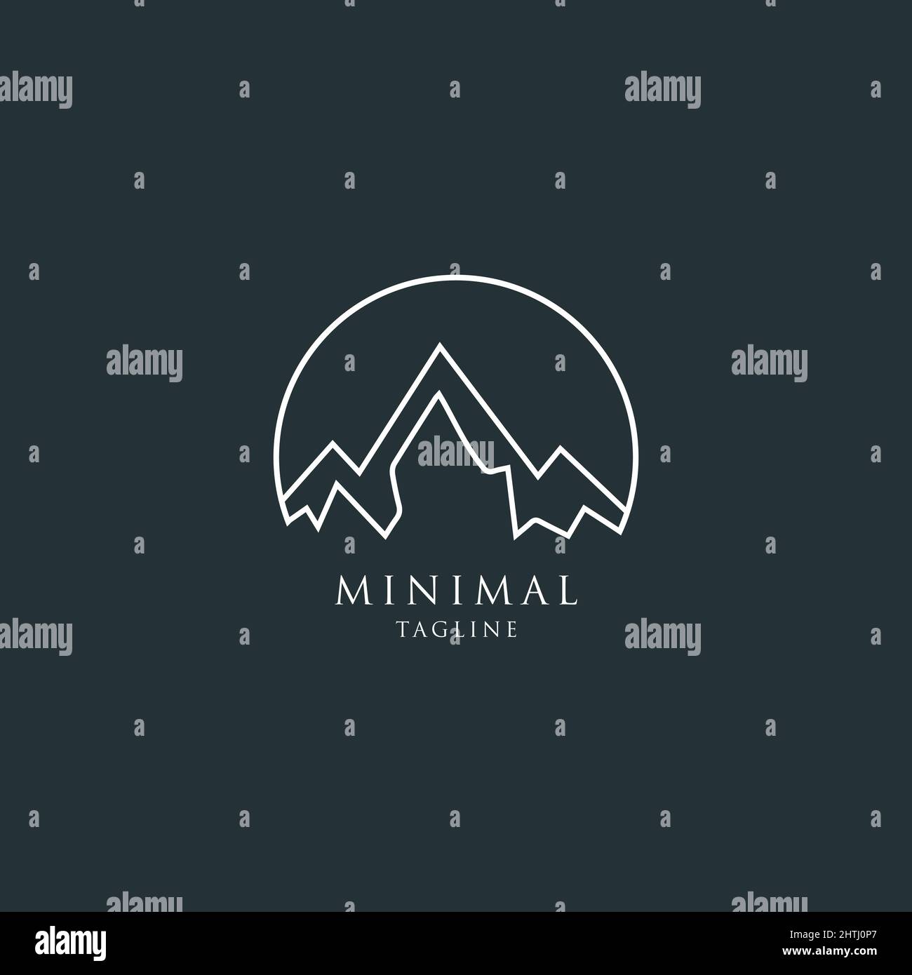 Minimal mountain line art logo icons Stock Vector Image & Art - Alamy