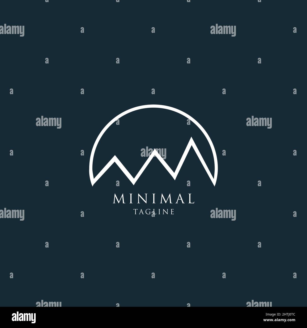 Minimal mountain line art logo icons Stock Vector Image & Art - Alamy