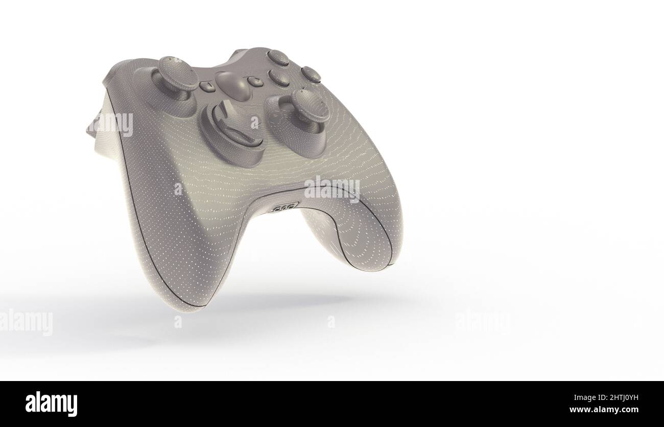 3d illustration of generic game controllers isolated on white ...
